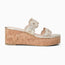 Jack Rogers Laurin Mid-Wedge | Metallic Nappa Leather | Platinum – Jack ...