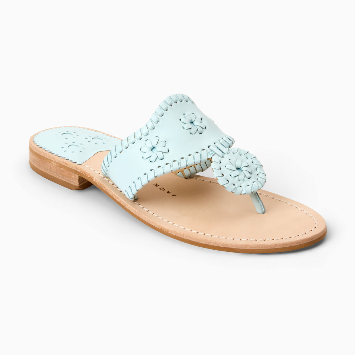 Jack Rogers Jacks Flat Sandal — Salt Water Blue Nappa Leather – Jack ...