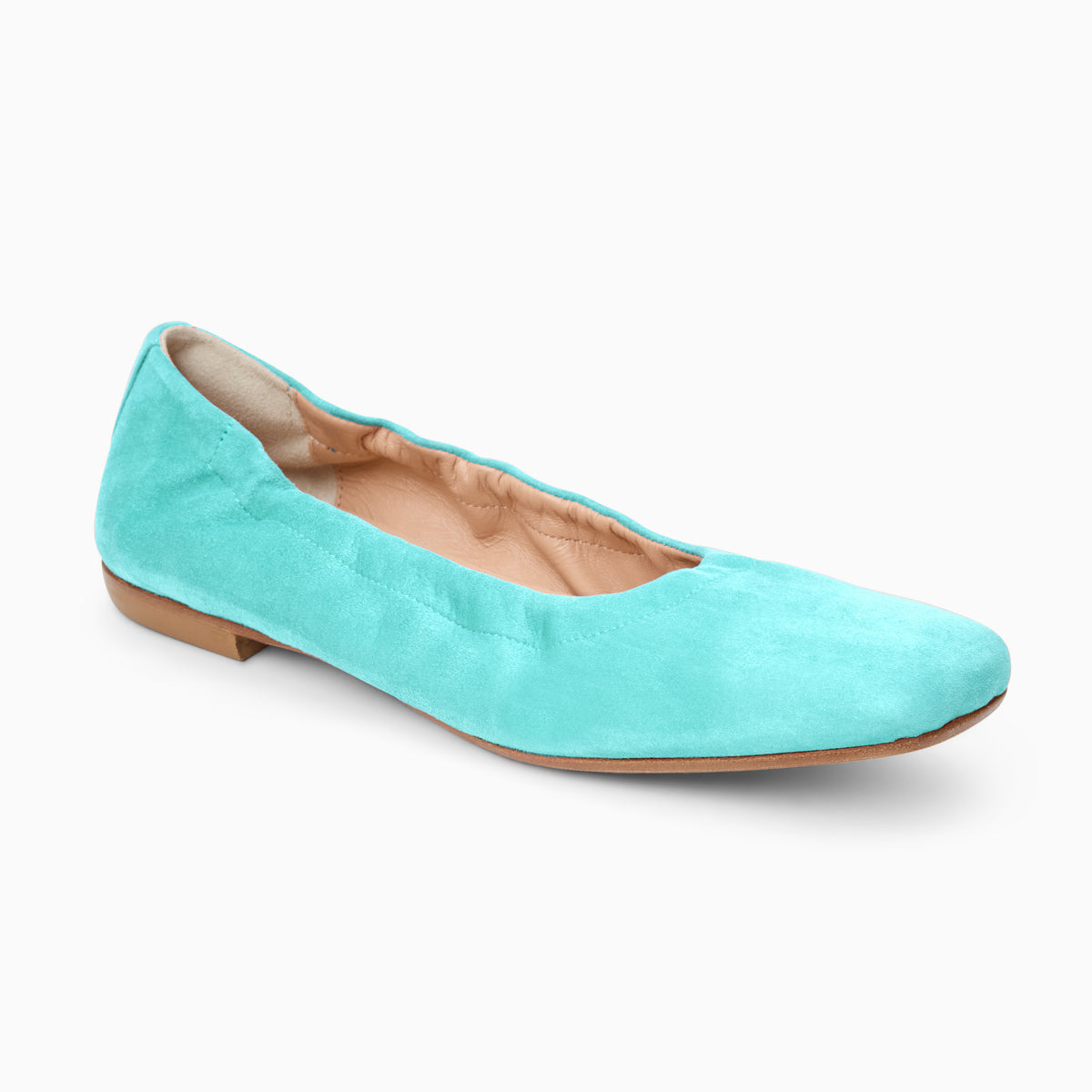 Jack Rogers Santa Maria Ballet Flat in Light Turquoise Suede – Square ...