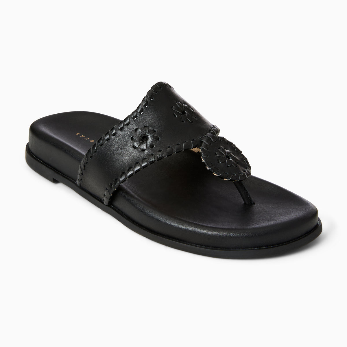 Jack Rogers Jacks Sport Sandal in Black – Women's Flat Leather Thong ...